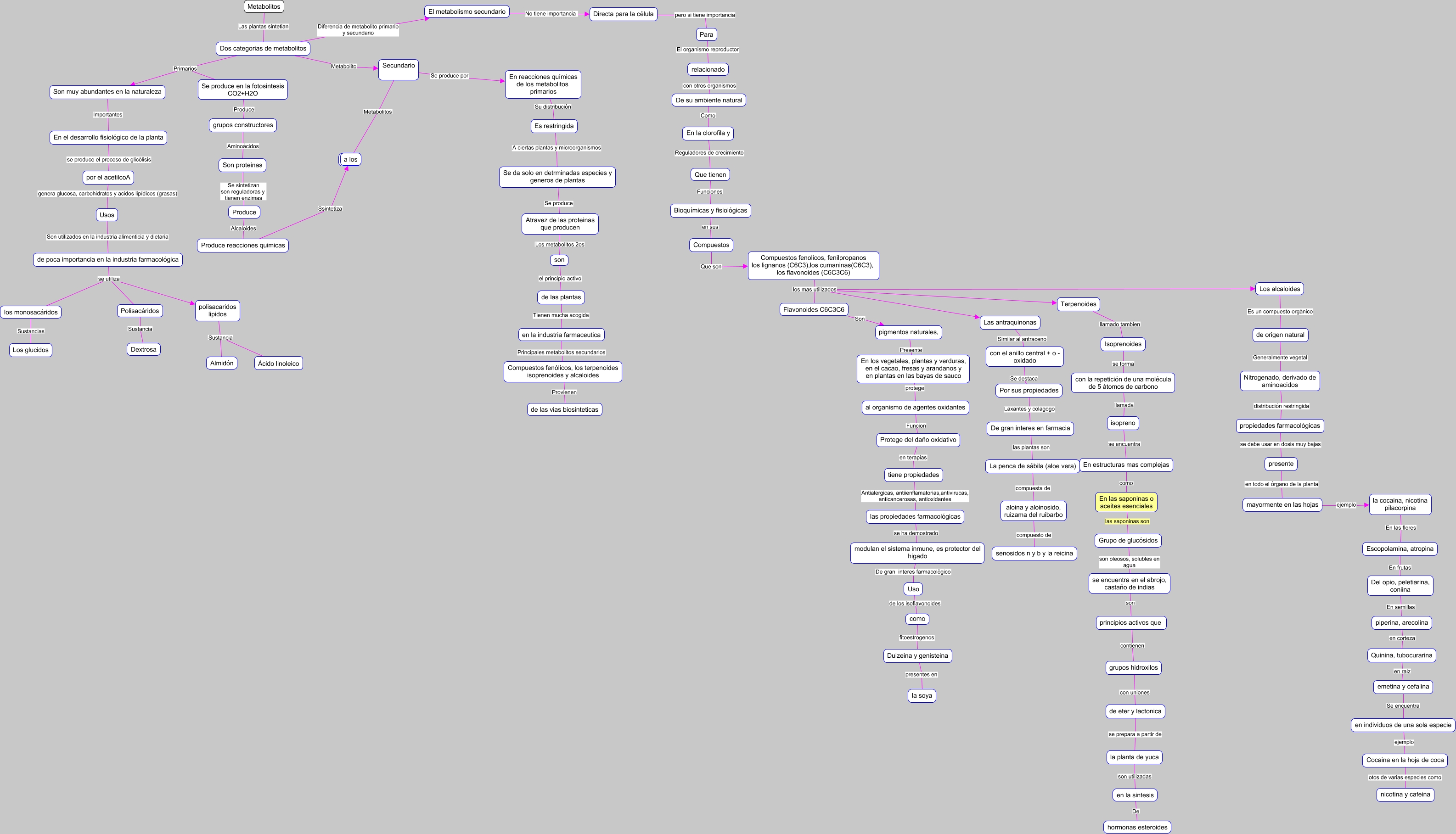 metabolitos primarios y secundarios- farmacotecnia