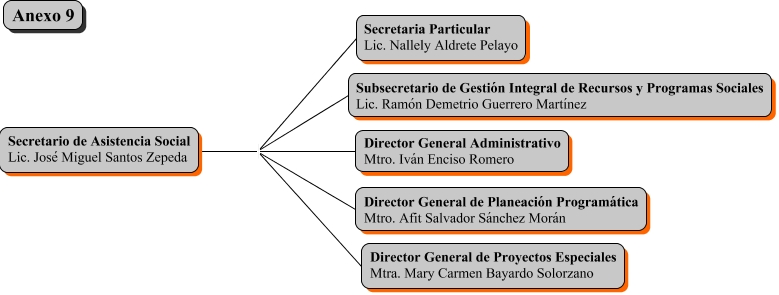 Anexo 9. Estructura de la Secretaría de Asistencia Social